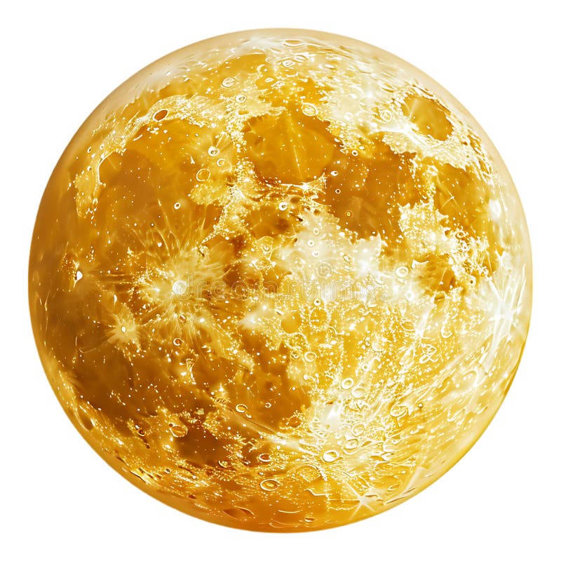 Yellow Cheese Moon on Transparent Background - Ai Generated Stock ...