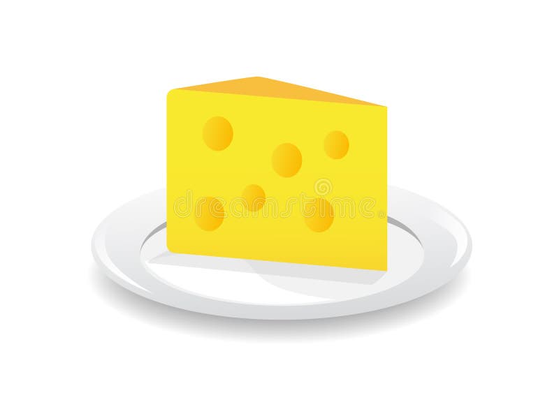 Yellow cheese on plate stock vector. Illustration of traditional - 22981701
