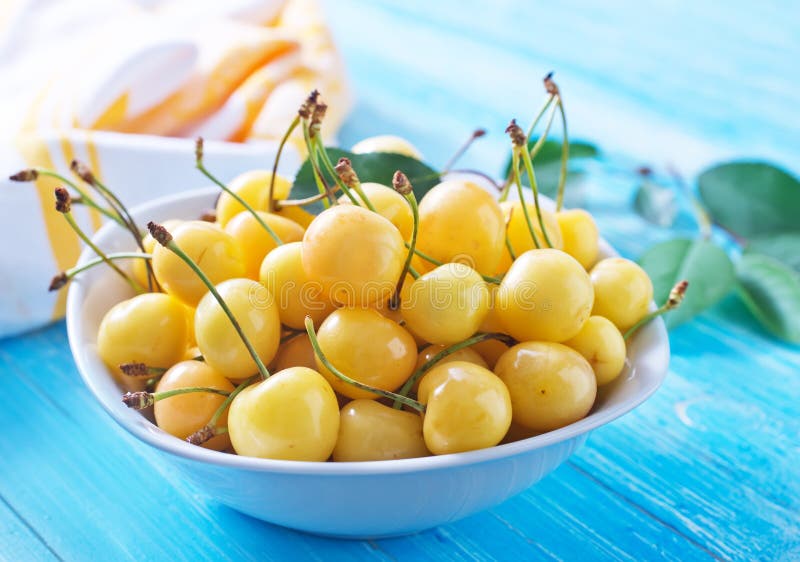 Yellow cherry stock photo. Image of food, delicious, beautiful - 60137828