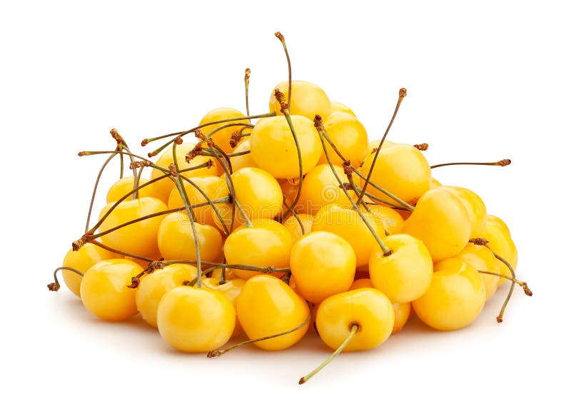 Yellow Cherry Path Isolated Stock Image - Image of cutout, cherry ...