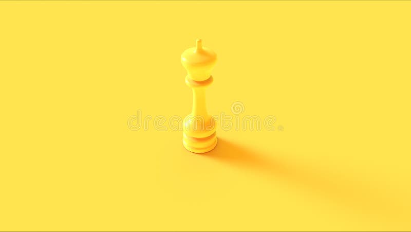 Yellow Chess King Piece stock illustration. Illustration of angle ...