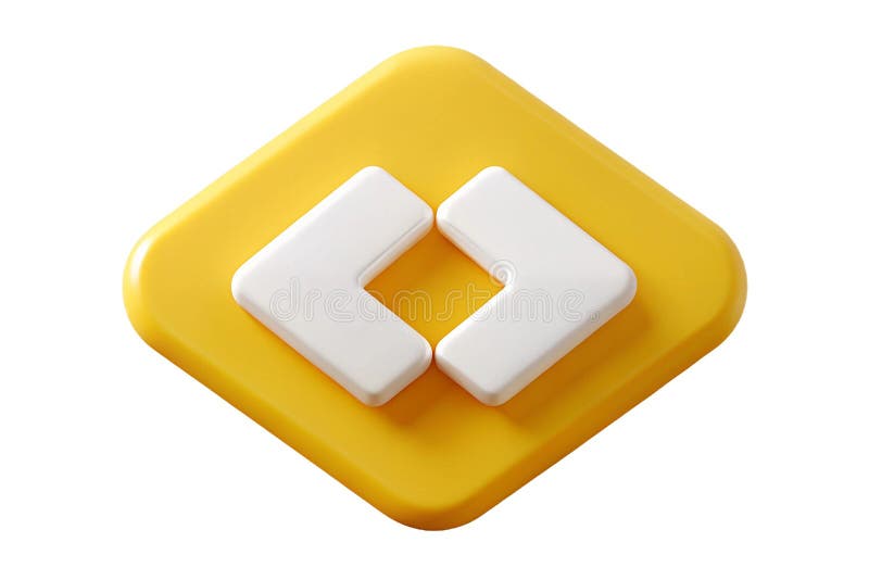 Yellow Chevron Icon stock illustration. Illustration of application ...