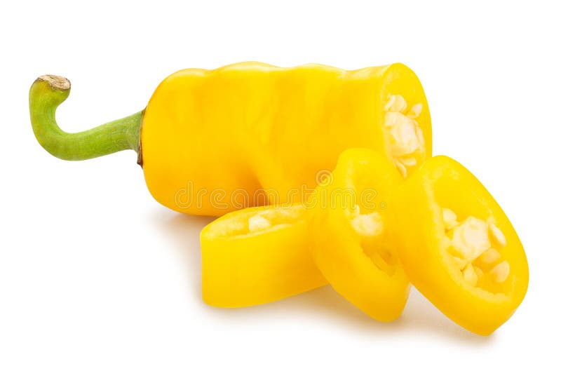 Yellow chilli pepper stock image. Image of fresh, small - 129098727