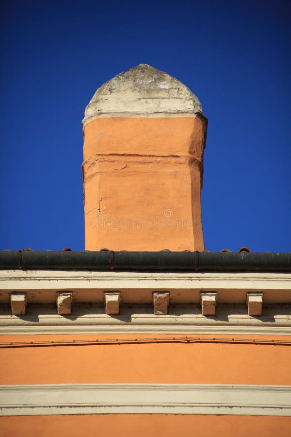 Yellow chimney stock photo. Image of palace, stone, gutter - 10834592