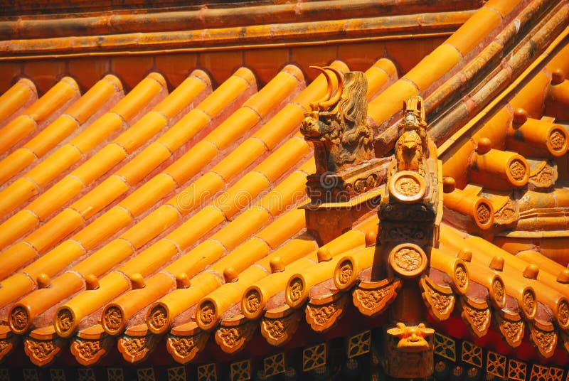 Yellow chinese temple roof stock image. Image of taoism - 5591379