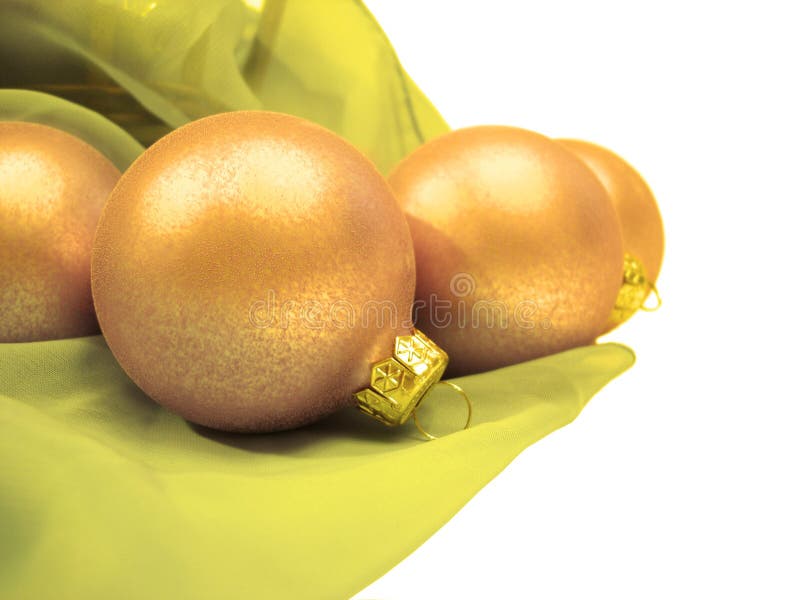 Yellow and Red Christmas Decorations on a Christmas Tree Stock Photo ...