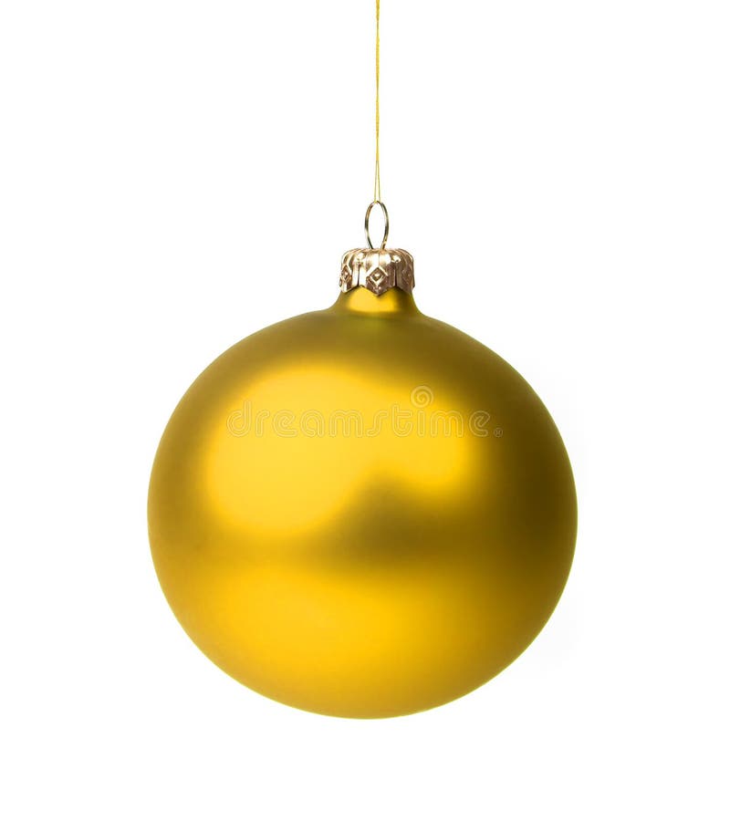 Yellow Christmas bauble stock image. Image of holiday - 11183471