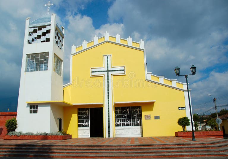 Yellow Church stock image. Image of tourism, vacation, latin - 476065