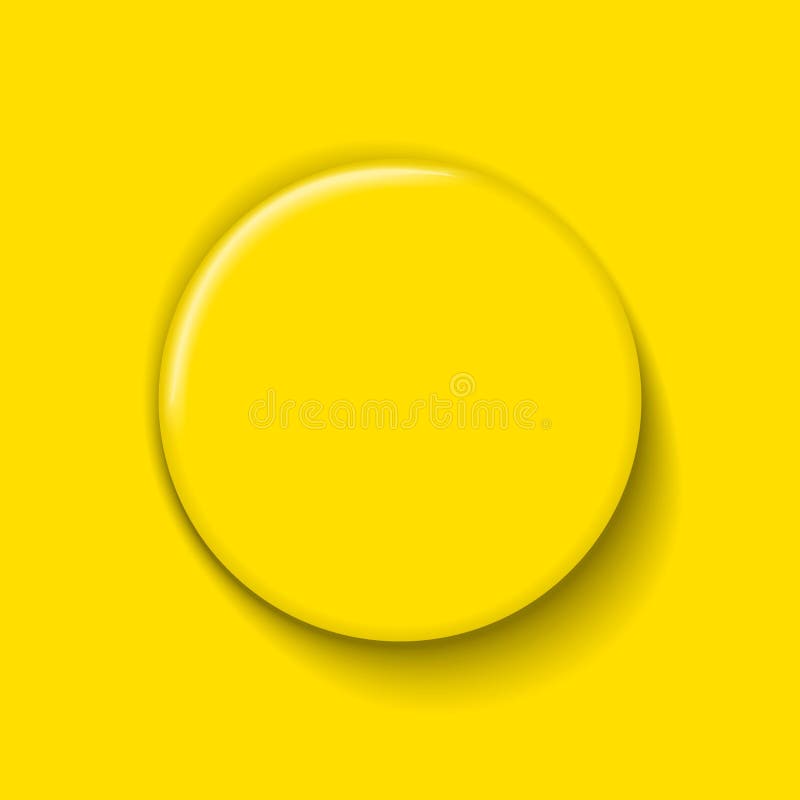 Yellow button stock vector. Illustration of clean, frame - 126381219
