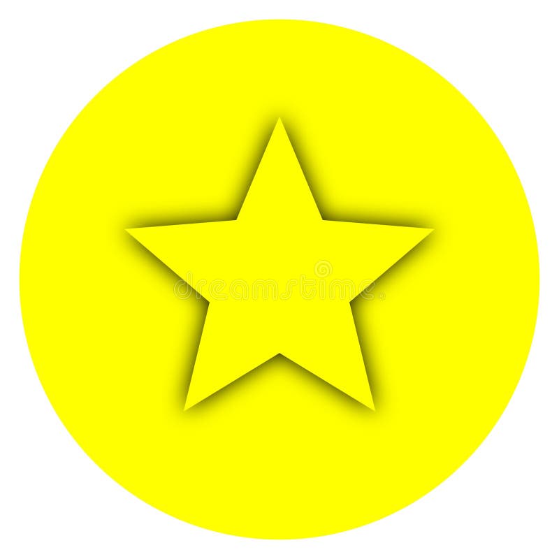 Yellow Circle Shape Label for Website Graphics Stock Illustration ...