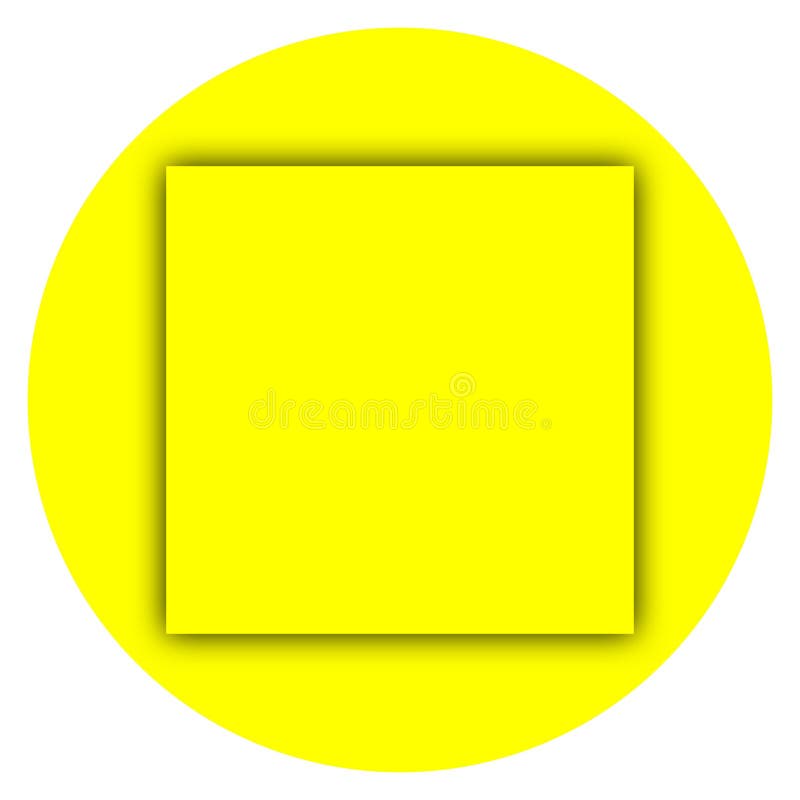 Yellow Circle Shape Label for Website Graphics Stock Illustration ...