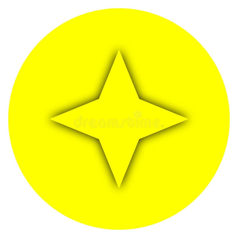 Yellow Circle Shape Label for Website Graphics Stock Illustration ...