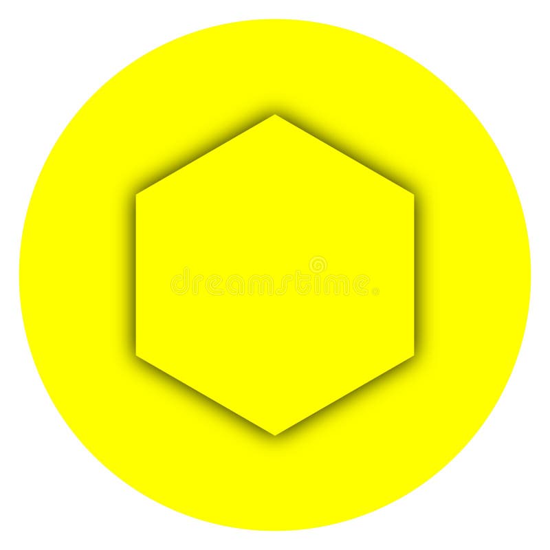 Yellow Circle Shape Label for Website Graphics Stock Illustration ...