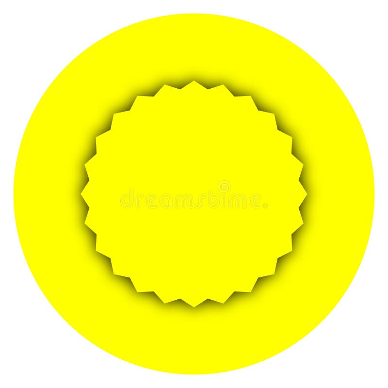 Yellow Circle Shape Label for Website Graphics Stock Illustration ...
