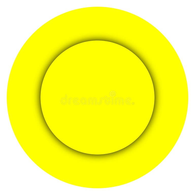 Yellow Circle Shape Label for Website Graphics Stock Illustration ...