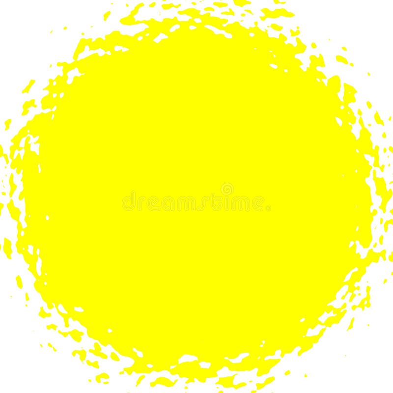 Yellow Circle Shape Label for Website Graphics Stock Illustration ...