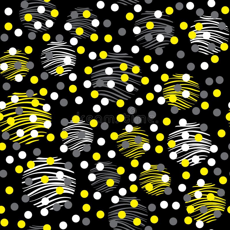 Yellow Circles Seamless Pattern, Great Design for Any Purpose. Vector ...