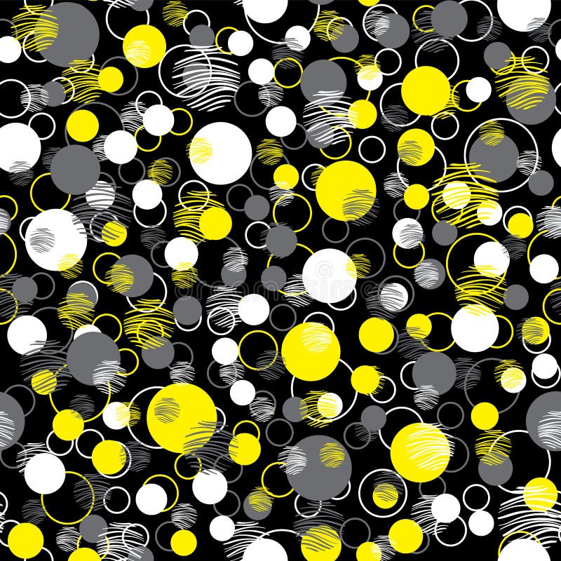 Yellow Circles Seamless Pattern, Great Design for Any Purpose. Vector ...