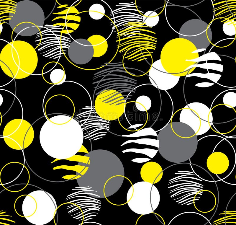 Yellow Circles Seamless Pattern, Great Design for Any Purpose. Vector ...