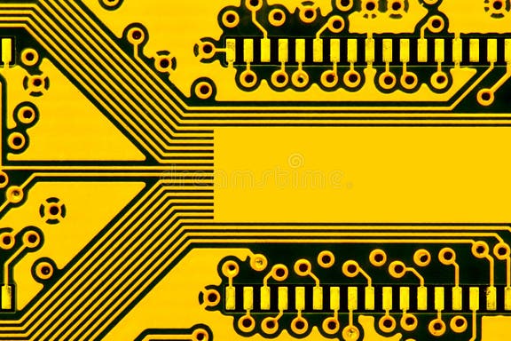 Yellow circuit board stock photo. Image of integrated - 3578002