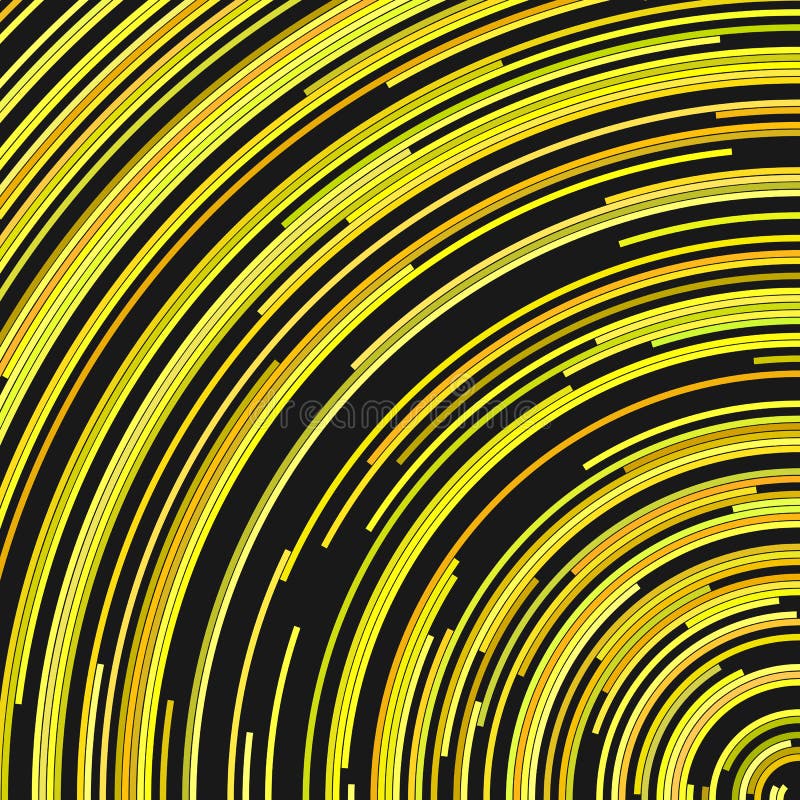 Yellow Circular Abstract Background from Concentric Circular Lines ...