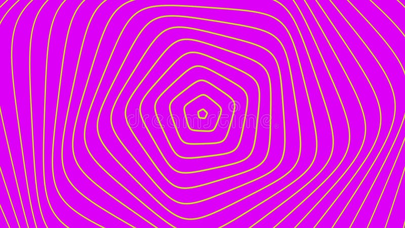 Yellow Circular Lines on a Purple Background, Creating a Deep and ...