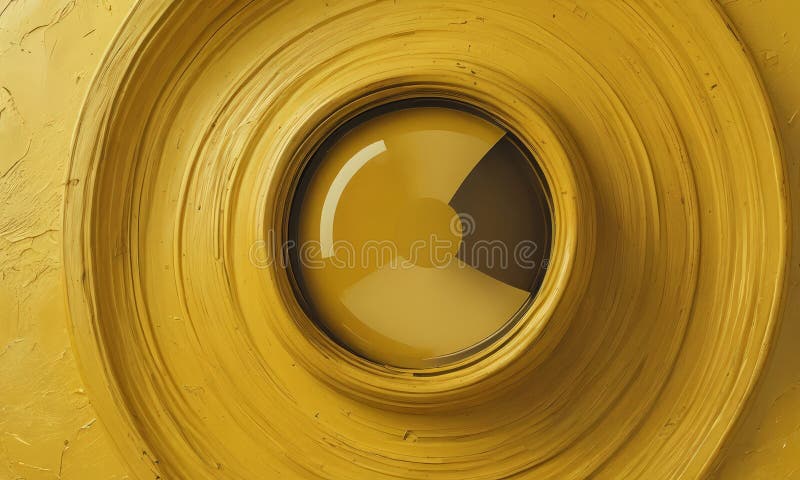 Yellow Circular Object with Hole in the Center Stock Illustration ...