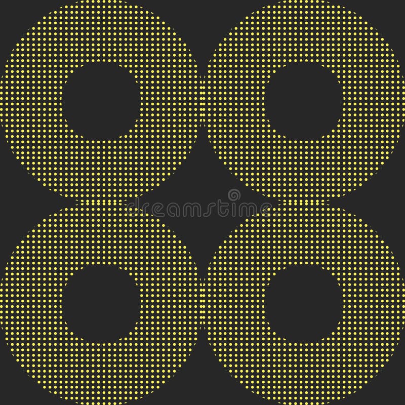 Yellow Circular Wireframe Dotted Abstract Pattern Background ...