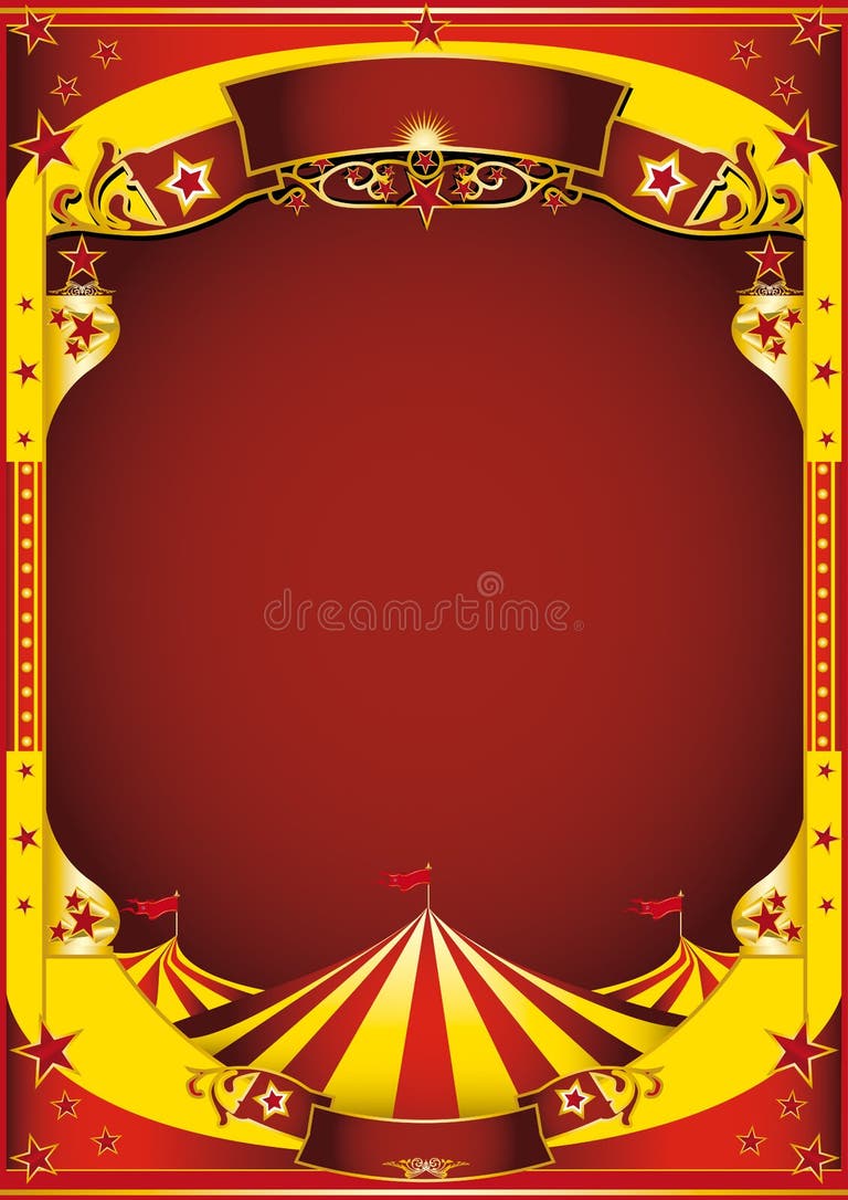 Red Yellow Circus Poster Stock Illustrations – 631 Red Yellow Circus ...