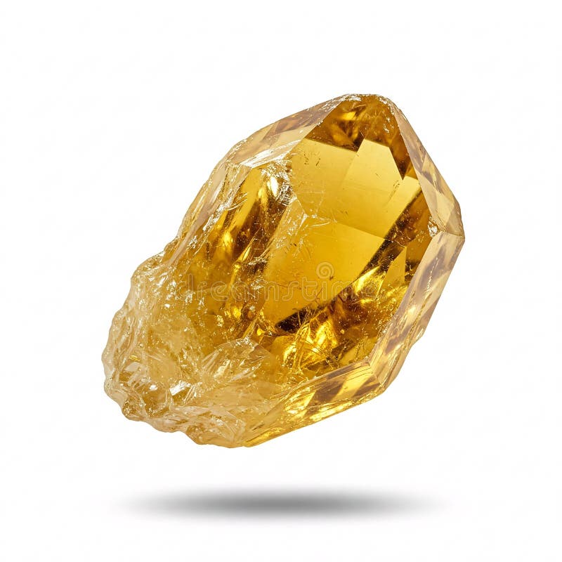 Citrine Stone. Crystal Gemstone Magic. Vector Hand Drawn Stock Vector ...