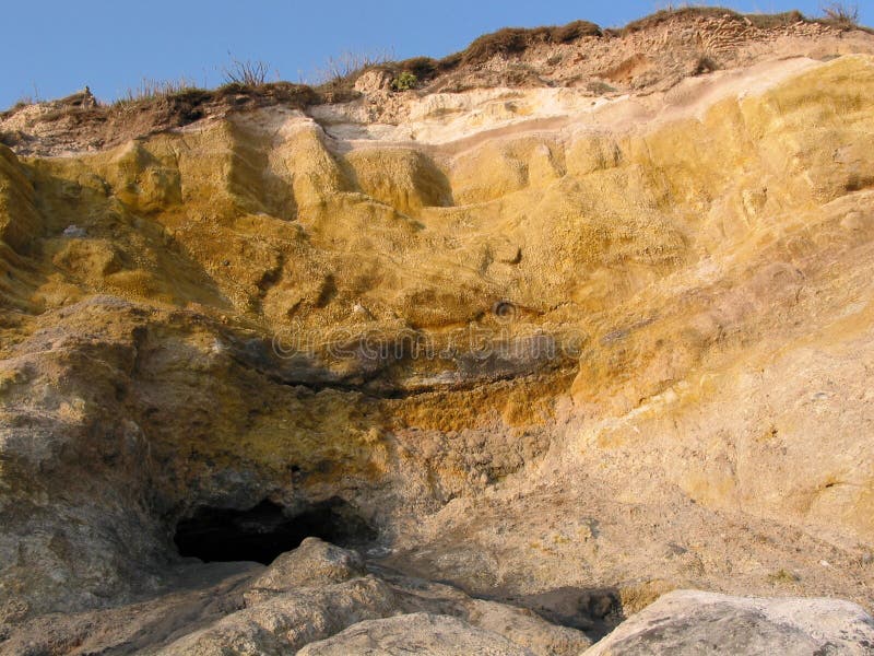 Yellow clay stock photo. Image of detail, cave, mixture - 5849198