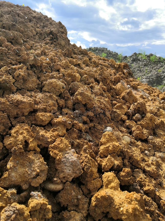 Yellow clay stock image. Image of soil, sand, landscape - 221085139