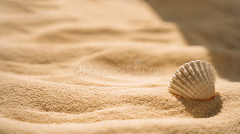 Yellow Clean Sand with Shell Under Sunlight Stock Image - Image of arid ...