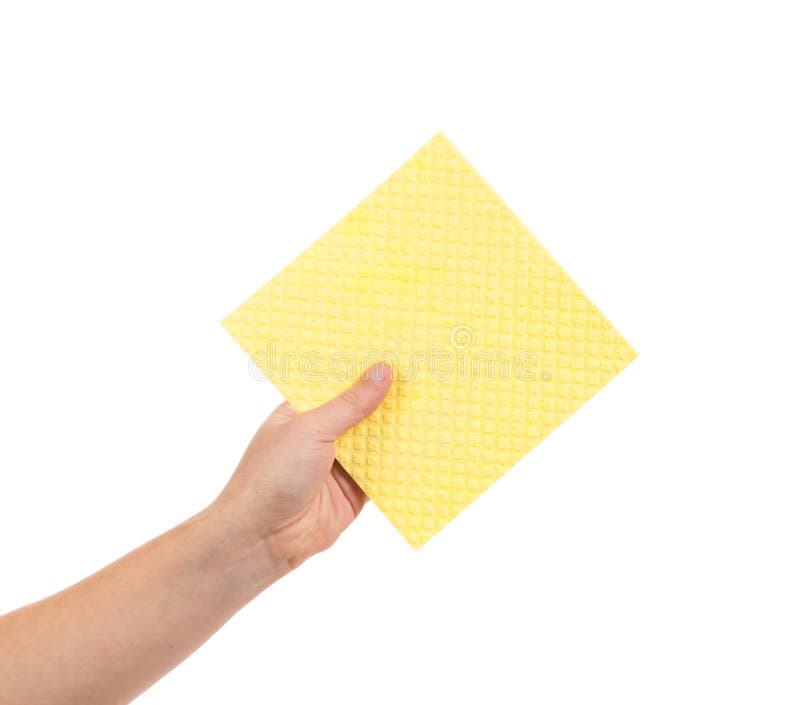 Yellow cleaning sponge stock photo. Image of hand, yellow - 45373458