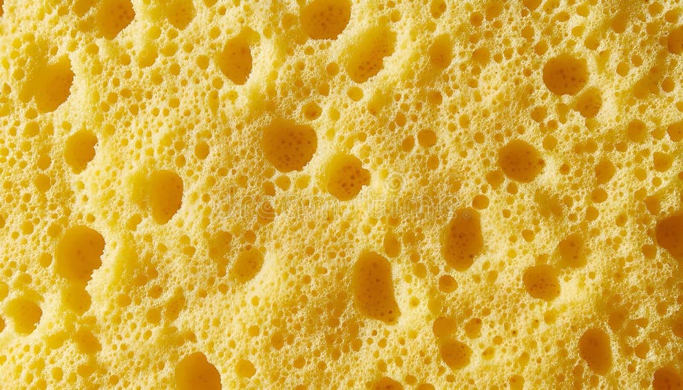 Yellow Cleaning Sponge Surface Texture Stock Photo - Image of closeup ...