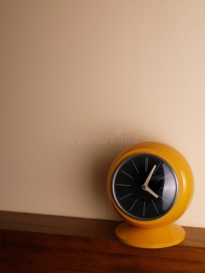 Yellow clock stock photo. Image of appointment, schedule - 3804116