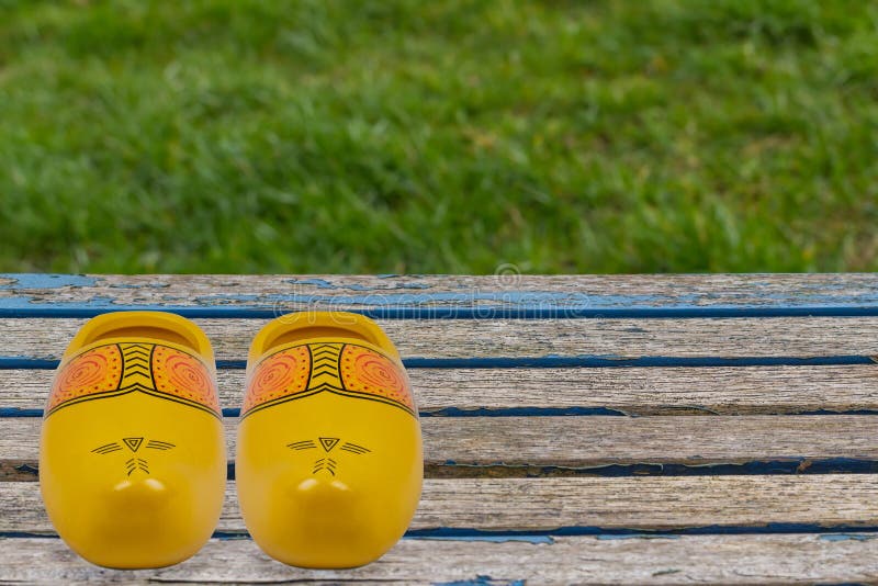 Yellow Clogs stock photo. Image of copyspace, cultural - 39875306