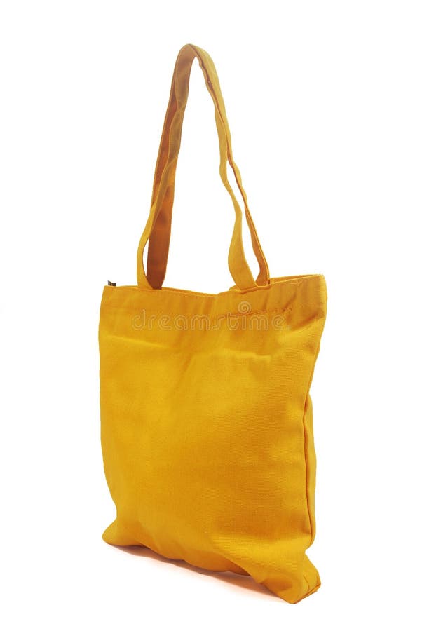 Yellow cloth bag. stock photo. Image of empty, gift - 169059628