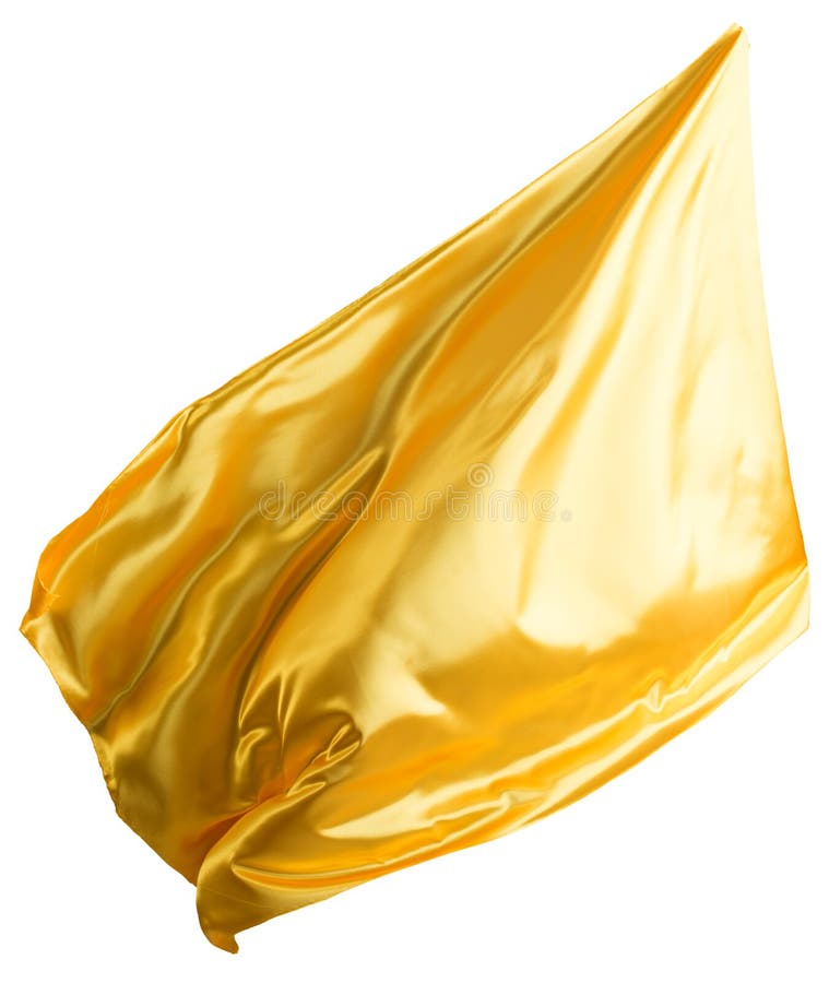 Yellow cloth flutters stock image. Image of textile - 261360957
