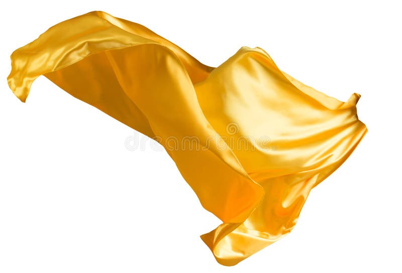 Yellow cloth flutters stock image. Image of material - 285205377