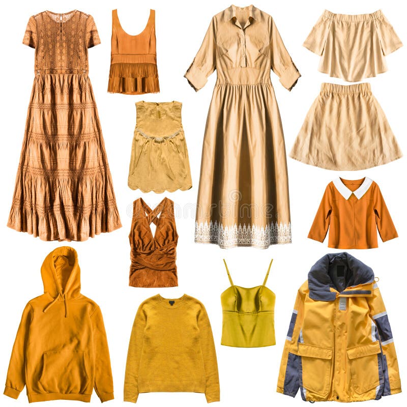 Yellow clothing isolated stock photo. Image of objects - 190523744