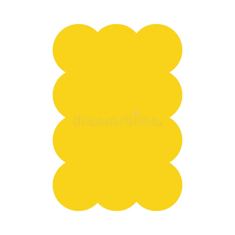 Yellow Cloud Geometric Shape Stock Vector - Illustration of cloud ...