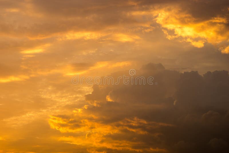 Yellow Cloud in the sky stock photo. Image of scene, cloudy - 77439700