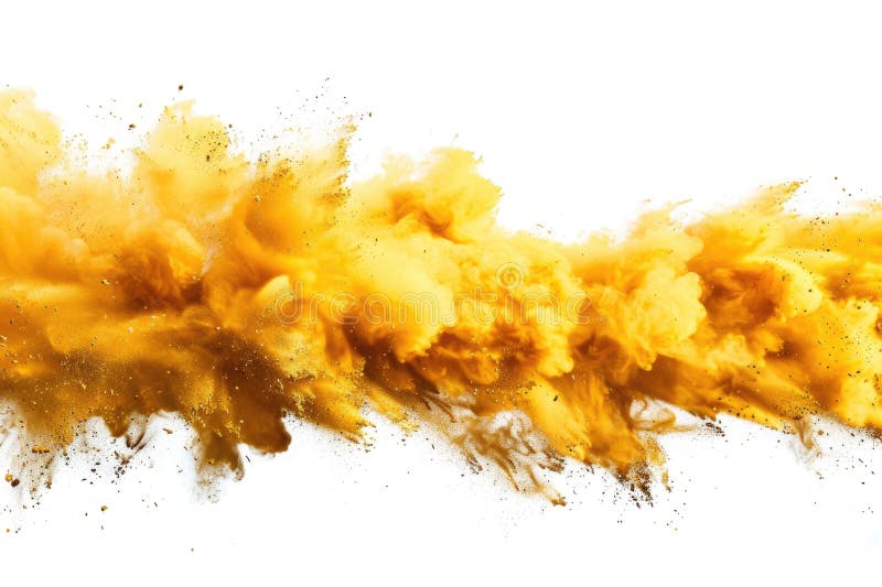 A Yellow Cloud of Smoke is Blowing in the Wind Stock Image - Image of ...