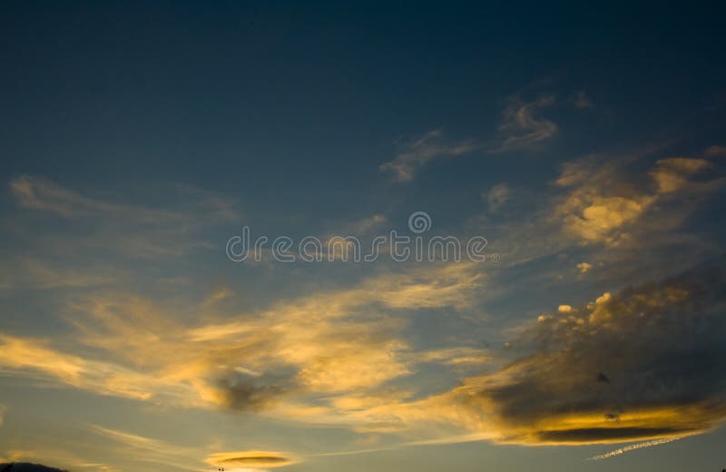 Yellow clouds stock photo. Image of evening, light, yellow - 41744930