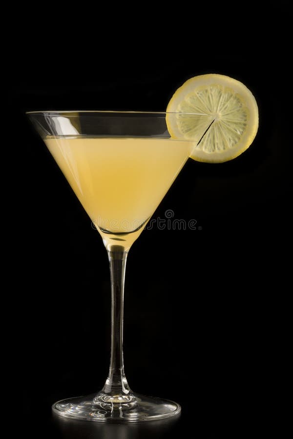 Yellow Drink with Lemon Slice and Yellow Straw Stock Photo - Image of ...