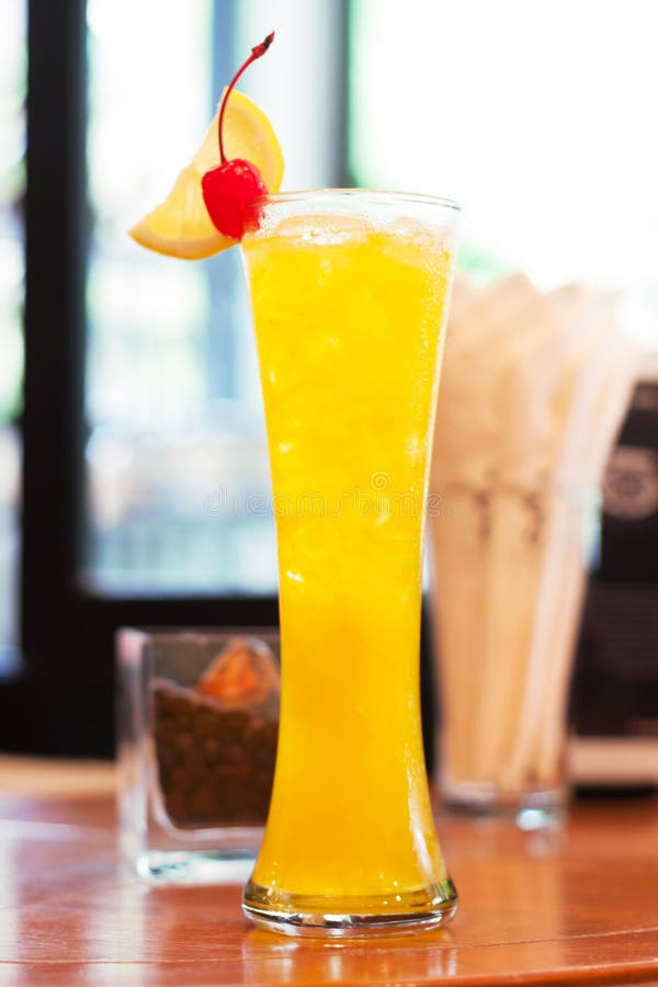 Yellow cocktail stock photo. Image of counter, color - 36985332
