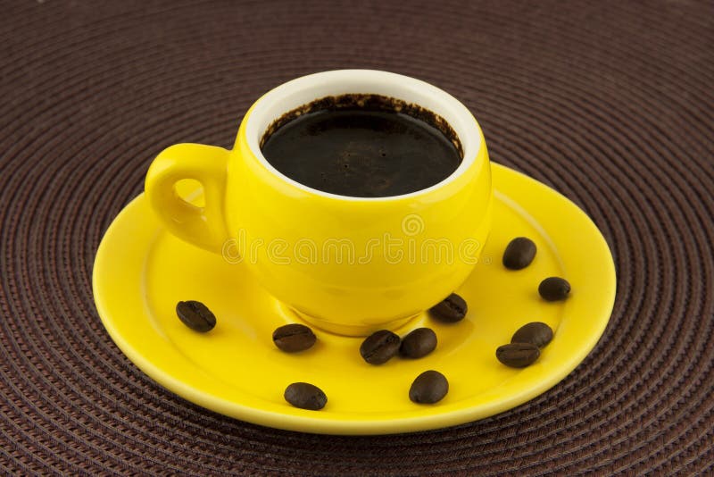 Yellow coffee cup stock image. Image of aromatic, life - 28922945
