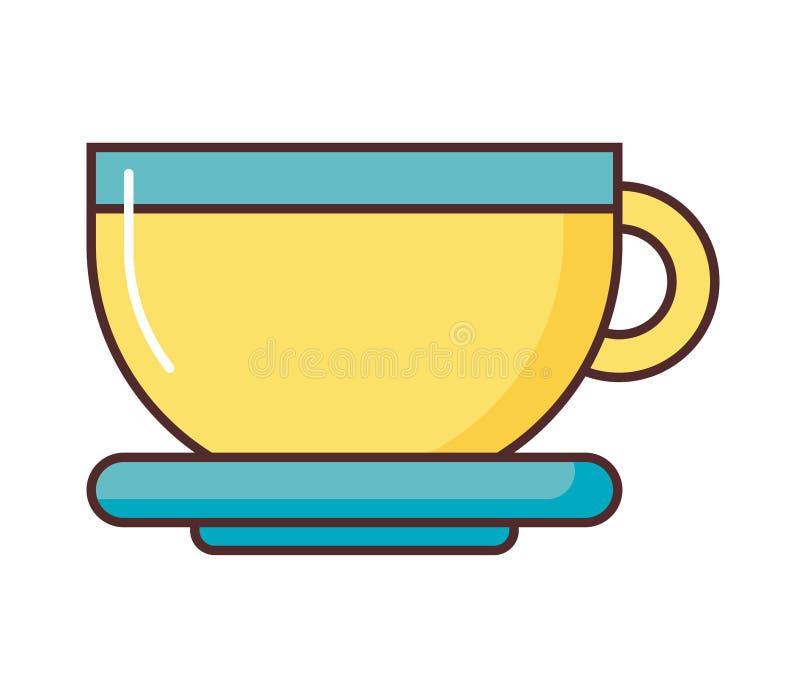 Yellow coffee cup stock vector. Illustration of coffee - 224285519