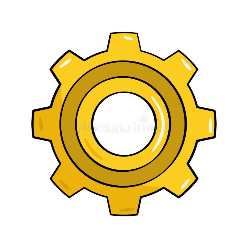 Yellow Cogwheel Software Development Workflow Setting Rotation ...